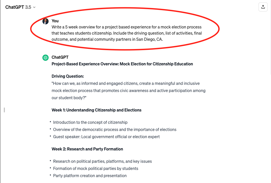 Chat GPT as a Project Planning Co-Pilot: Develop a PBL experience in ...